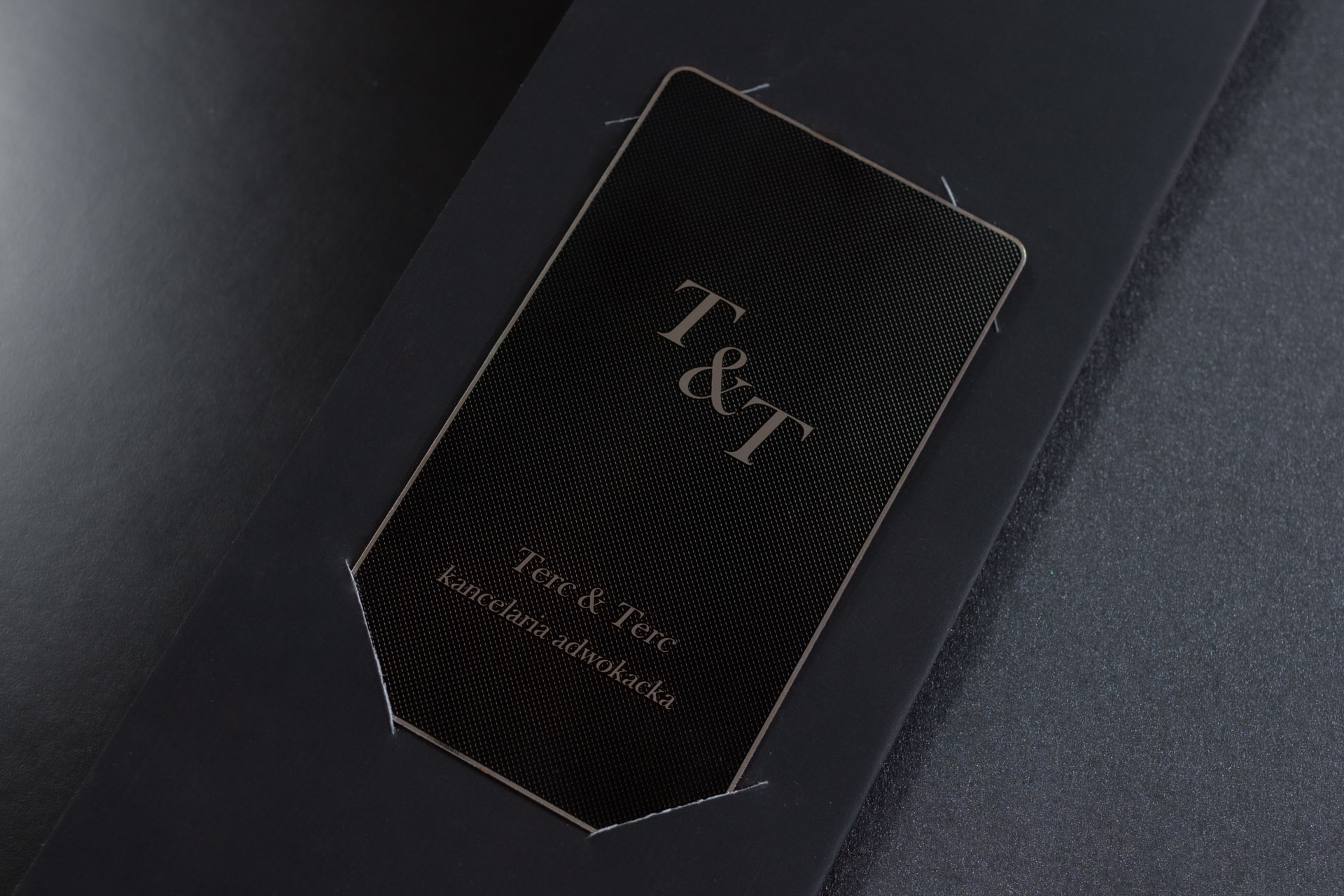 Terc & Terc advocaten, metalen kaarten en map - Prime Print Design